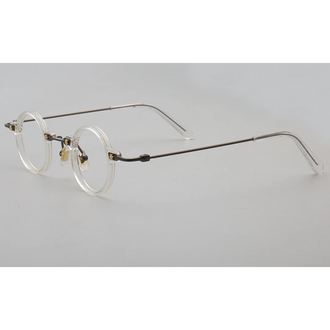 Hand-Made-Acetate-36mm-Vintage-Small-Round-Eyeglass-Frames-Full-Rim-Men ...
