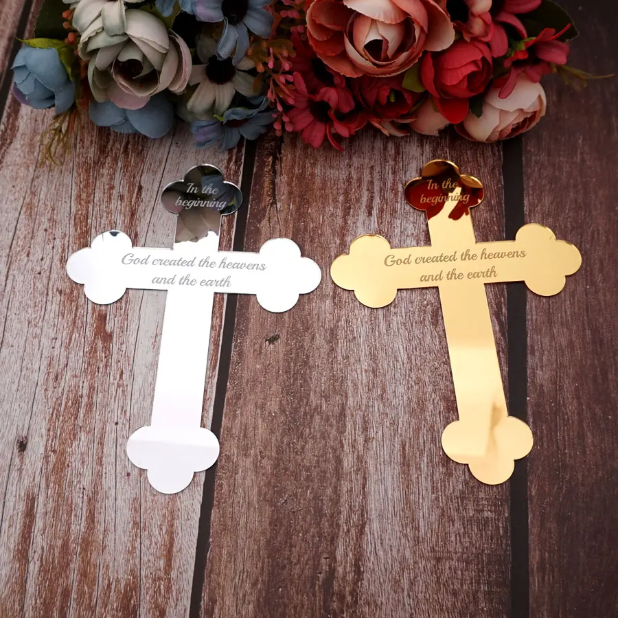 1pc-Acrylic-Mirror-Cross-Tags-Wedding-Birthday-Party-Prayer-Christening ...