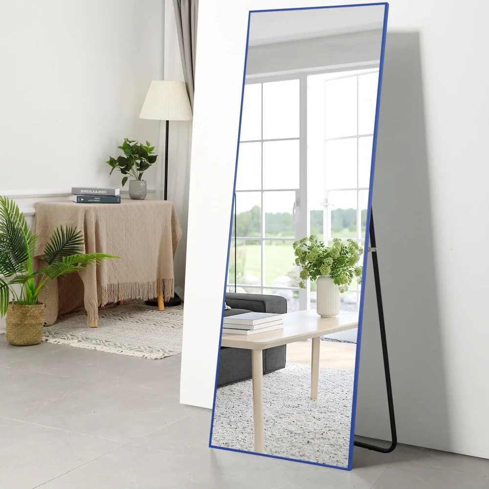 NeuType Full Length Rectangular Standing Floor Mirror with Aluminum ...