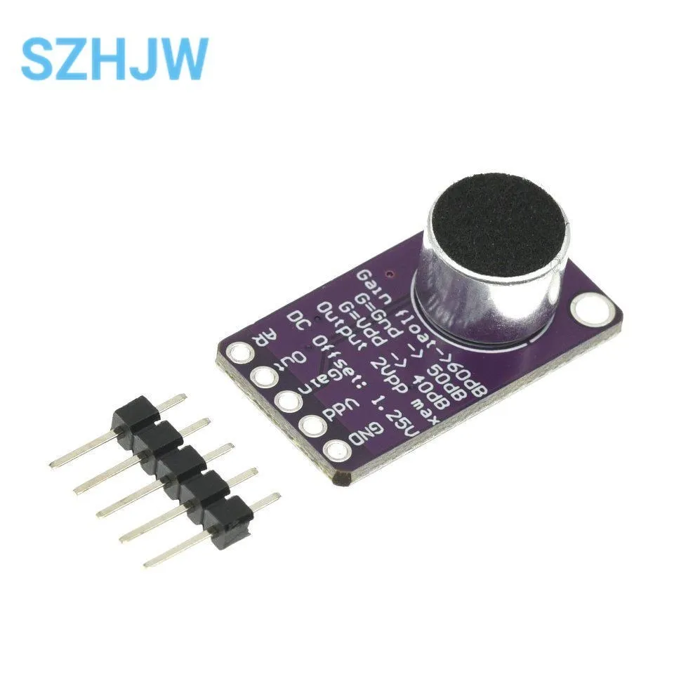 MAX9814-Microphone-AGC-Amplifier-Board-Module-Auto-Gain-Control ...