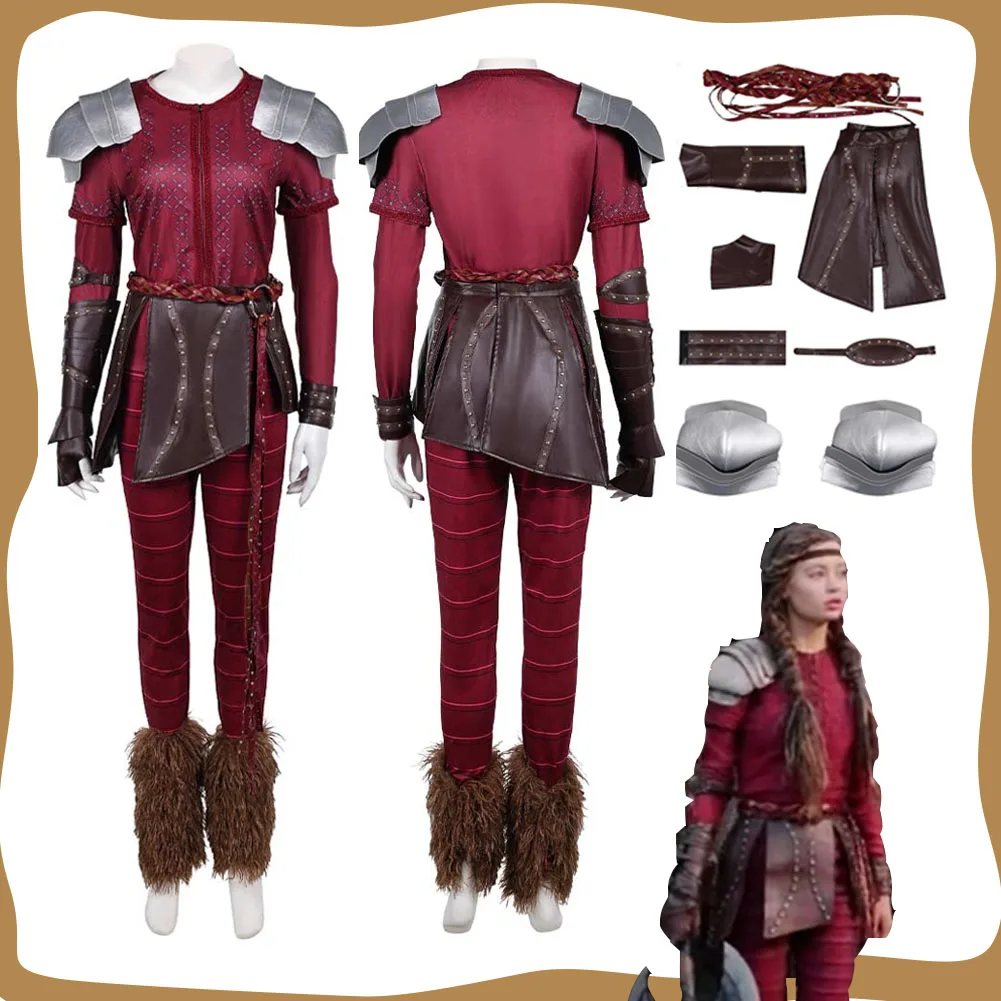 2015 Movie Train Dragon Astrid Cosplay Costume Women Jacket Pants ...