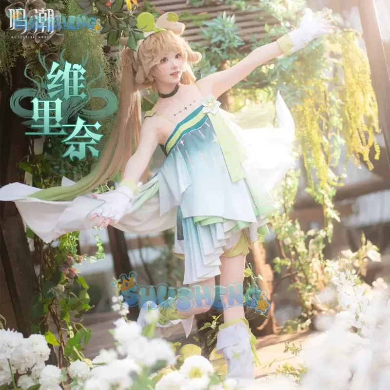 Wuthering-Waves-Verina-Cosplay-Costume-Wig-Long-Hair-Game-Botanist-New ...