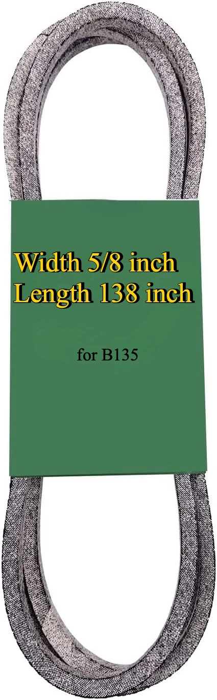 5/8x138" Mower Deck Belt Made in Kevlar, Replacement V-Belt for (B135 ...
