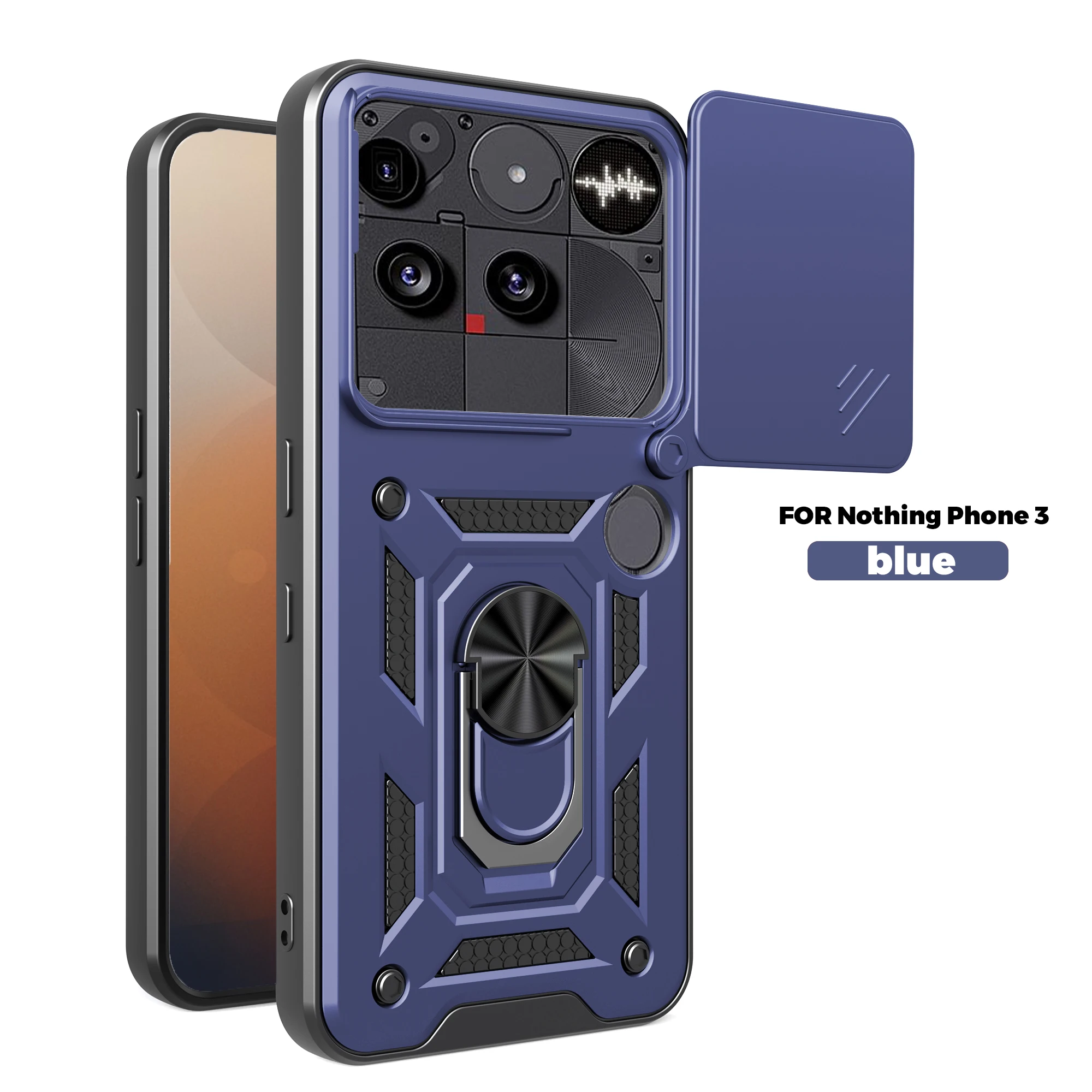 Case for Nothing Phone 3 Slide Camera Protect Stand Phone Shell Funda ...