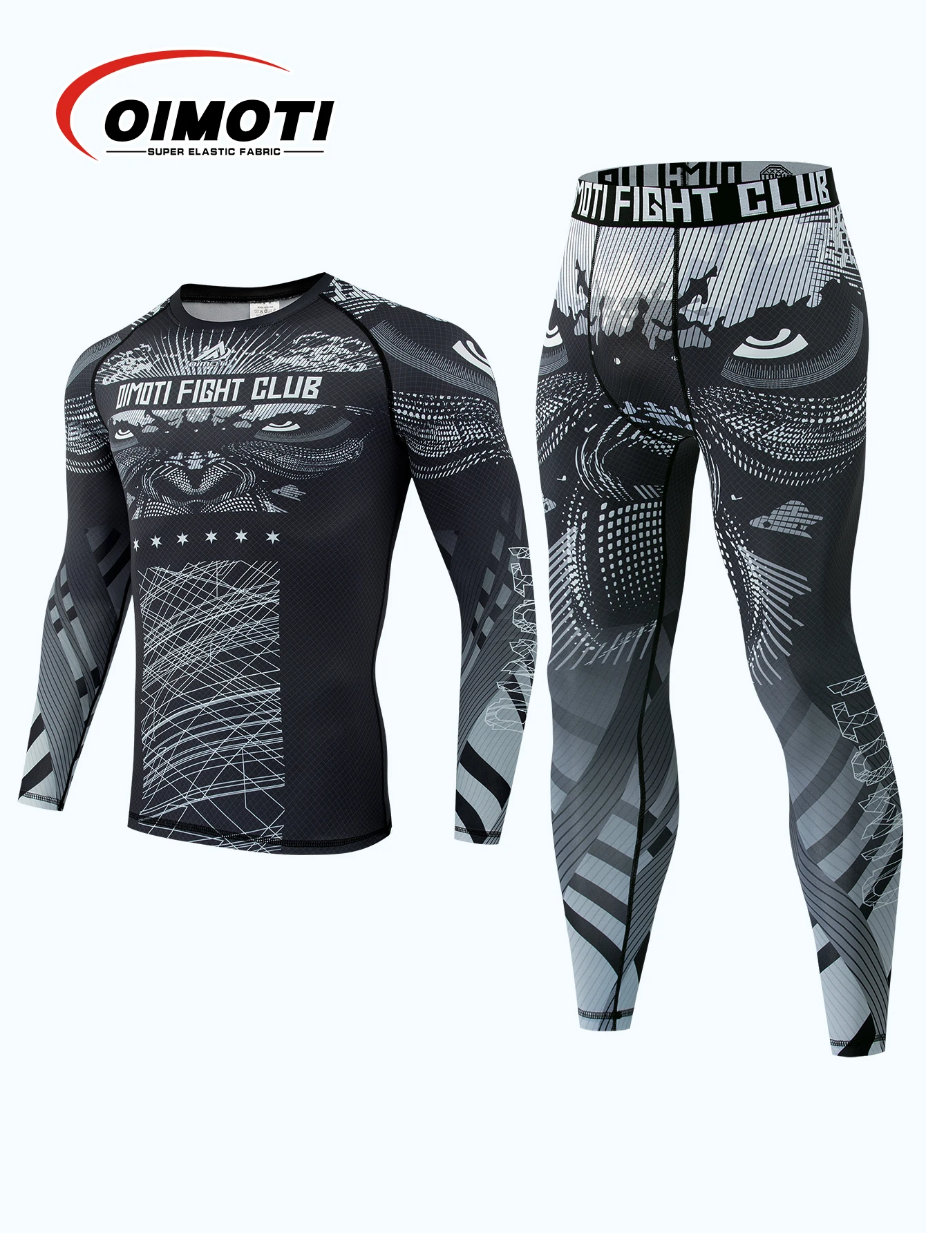 Men's High-Elasticity Fitness Sport Suit Quick-Dry Breathable Boxing ...