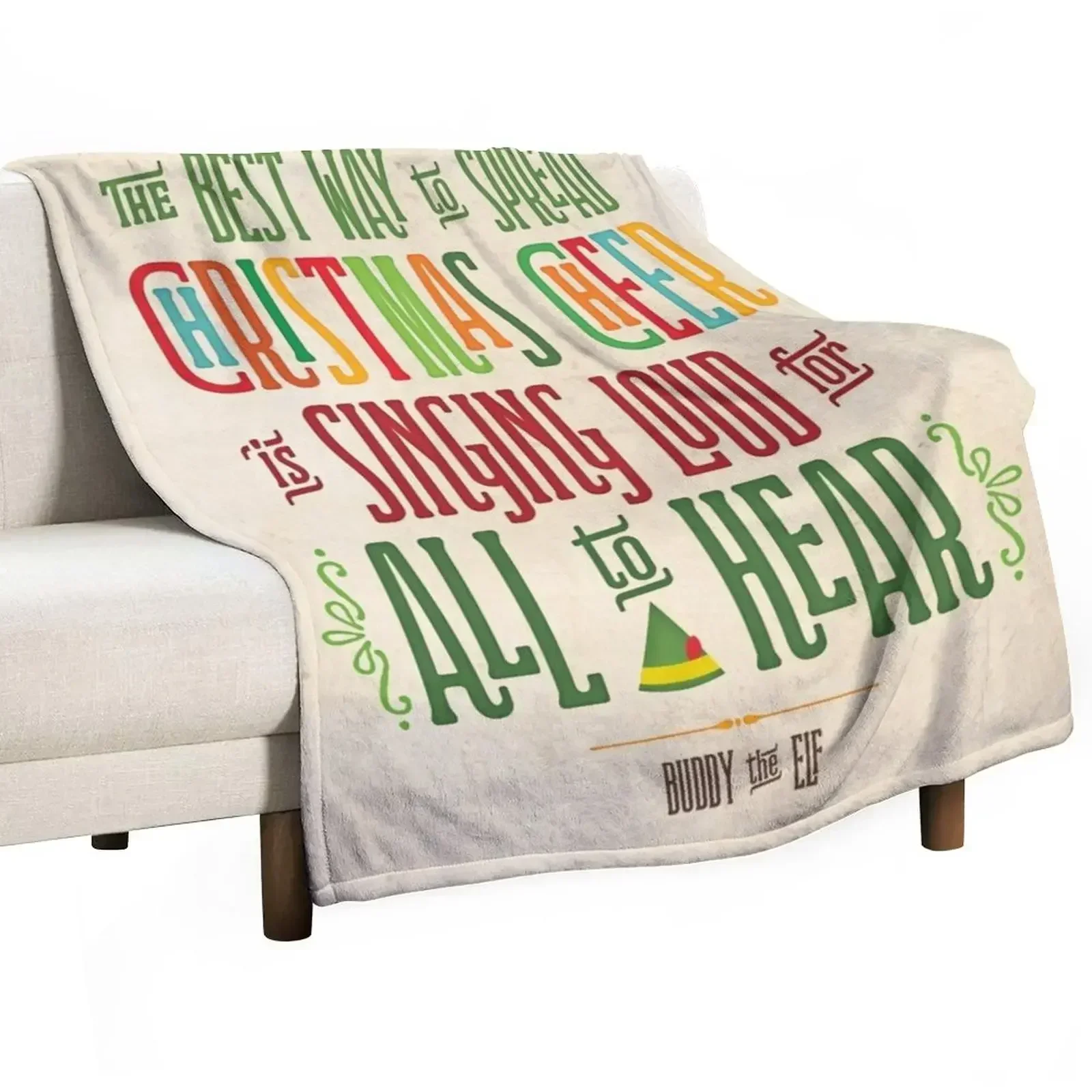 New-Buddy-the-Elf-Christmas-Cheer-Throw-Blanket-bed-plaid-Flannel ...