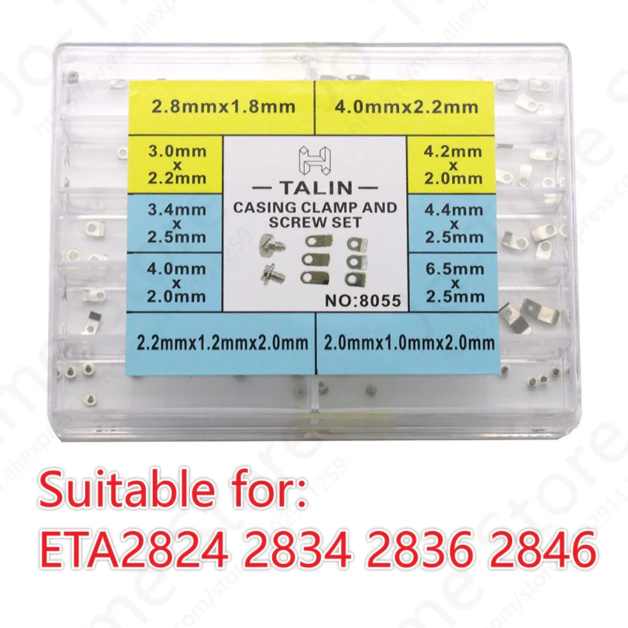 10-Size-Watch-Movement-Casing-Clamp-Fixing-Adapter-Securing-Screw-for ...