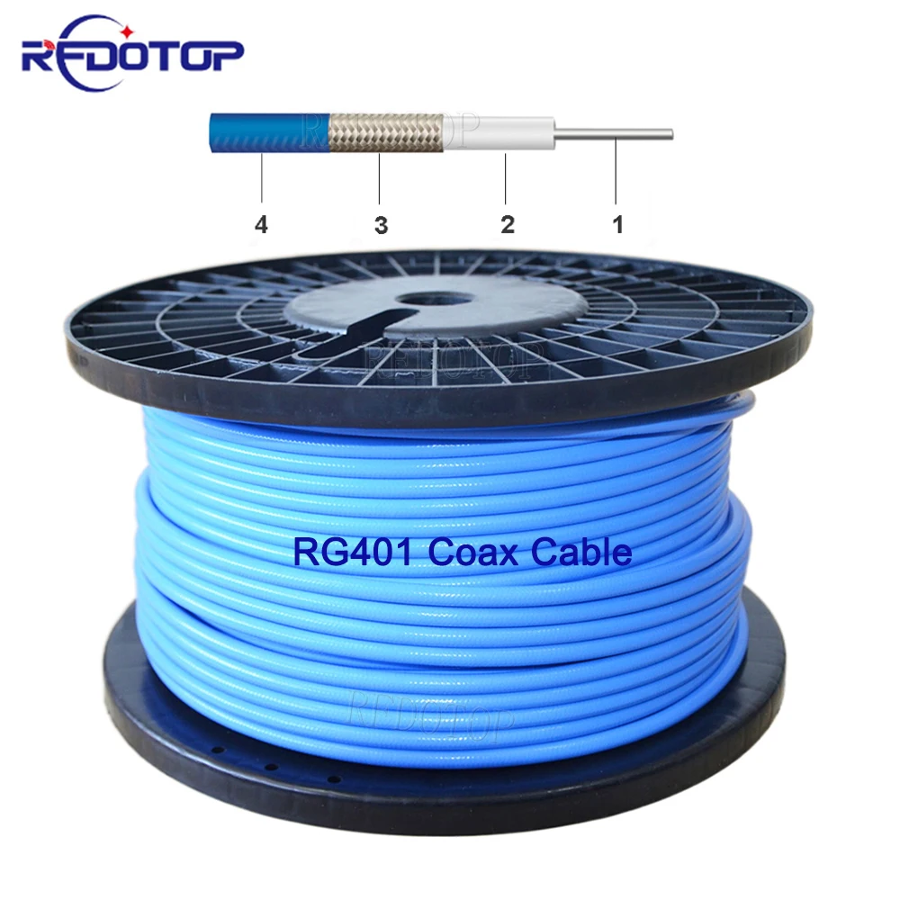 New-Blue-RG401-50-5-Cable-Semi-Flexible-50-Ohm-High-Frequency-Test ...