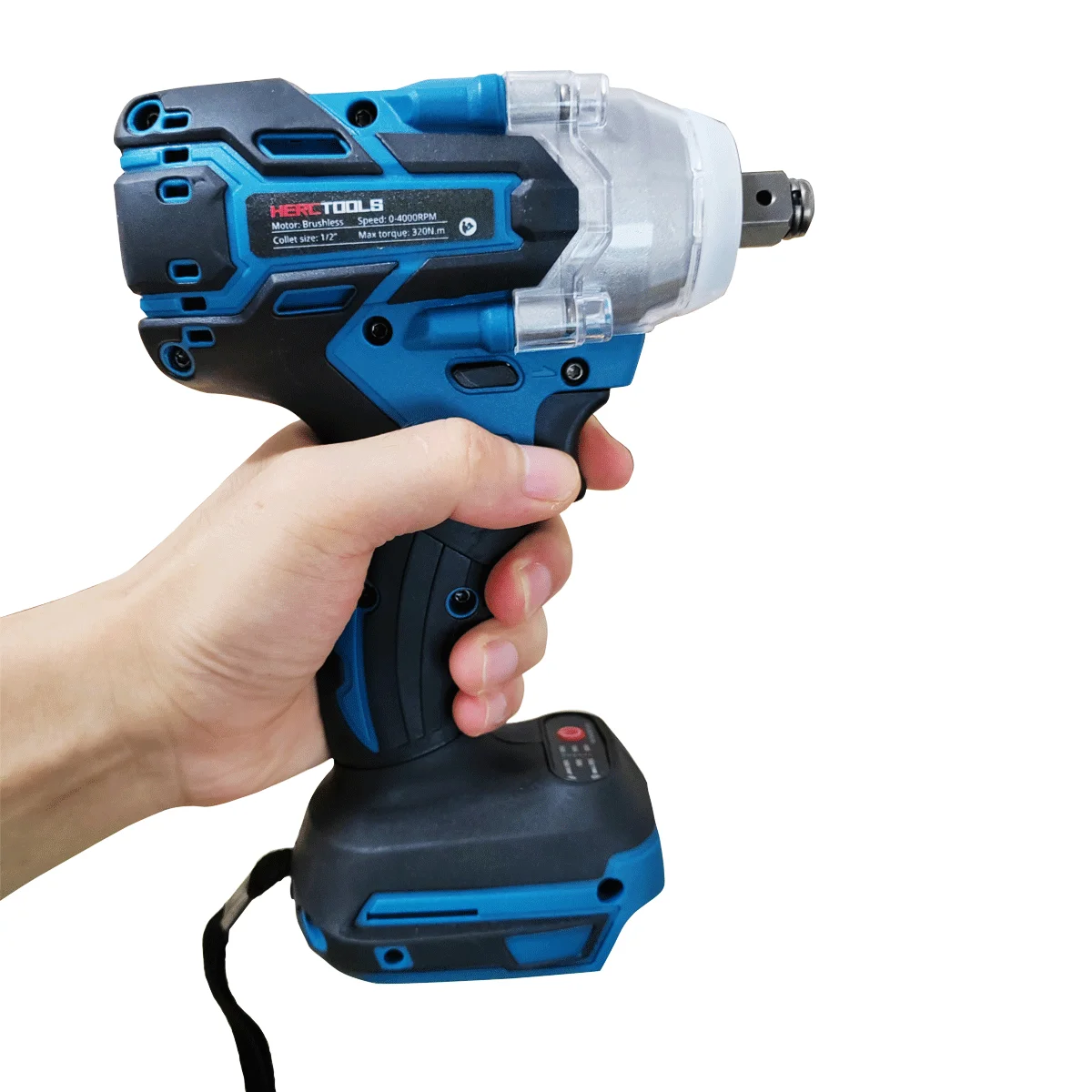 18V Brushless Electric Impact Wrench True Torque 320N.m 1/2 Inch Driver ...