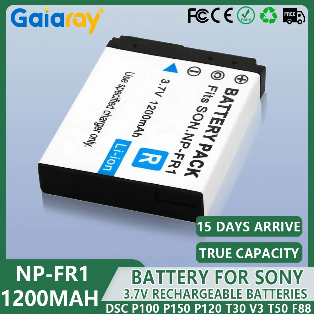 3.7V 1200mAh NP-FR1 battery NP FR1 Camera Battery for SONY DSC P100 ...