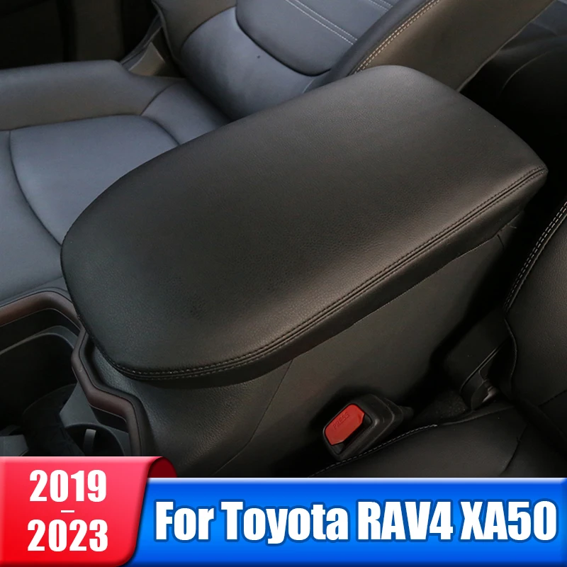 Car-Center-Console-Armrest-Box-Cover-Leather-Case-For-Toyota-RAV4-2019 ...