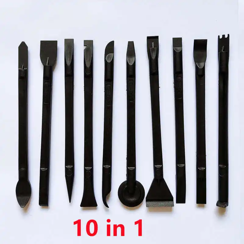 10pcs/Set 10 in 1 Plastic Crowbar Disassemble Spudger Opening Tools Kit ...