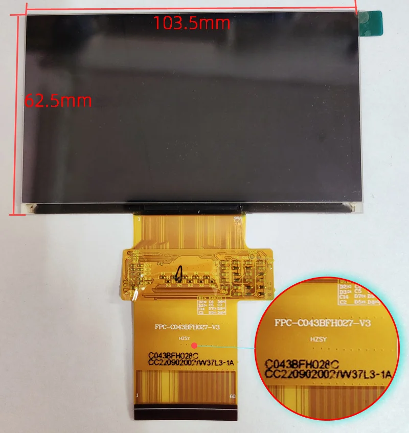 FPC-C043BFH027-V3 C043BFH028C LCD Display For projector Screen Repair ...