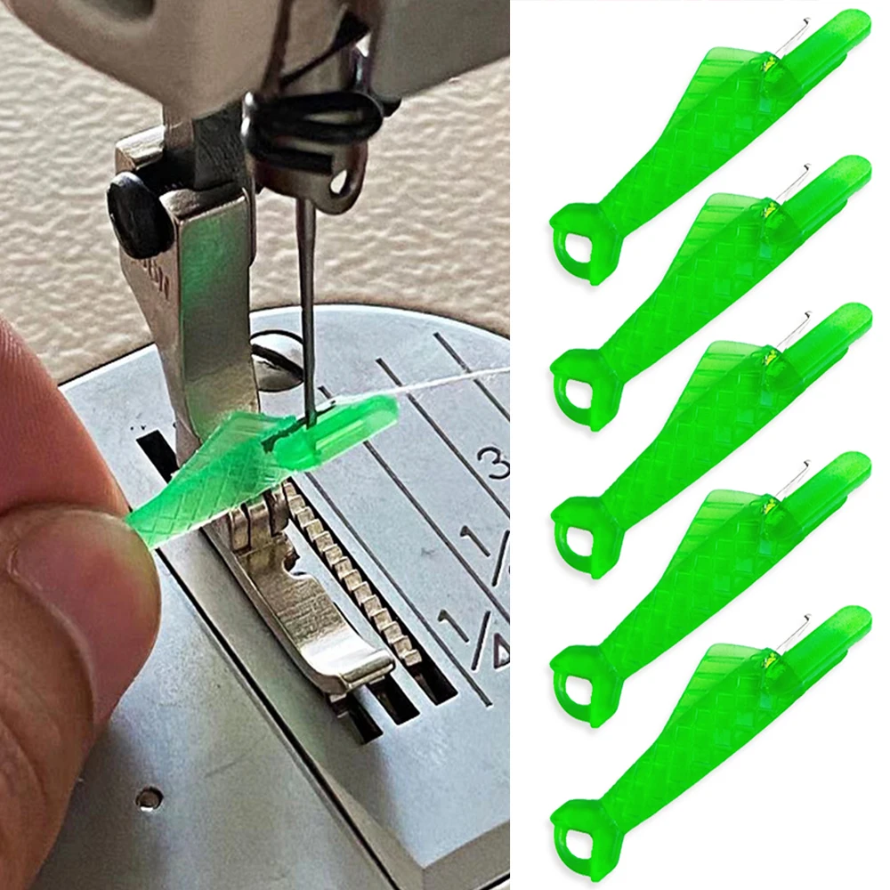 5pcs-10pcs-Quickly-Auto-Needle-Threader-DIY-Sewing-Tools-Green-Fish ...