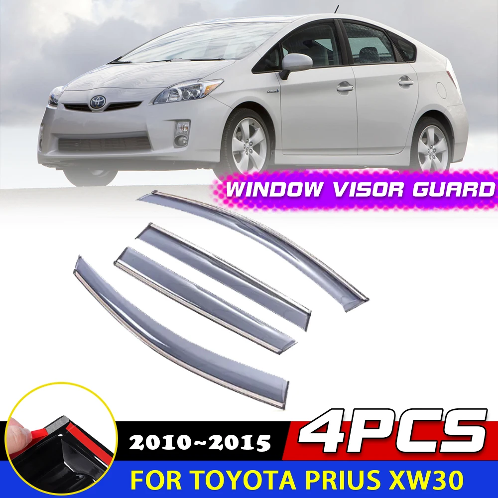 Car-Windows-Visor-for-Toyota-Prius-XW30-2010-2015-Smoke-Deflector ...