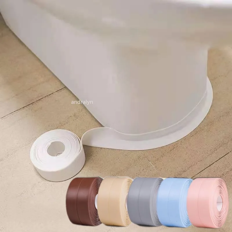 PVC Sealing Strip Tape Bathroom Bath Toilet Caulk Tape Self Adhesive ...