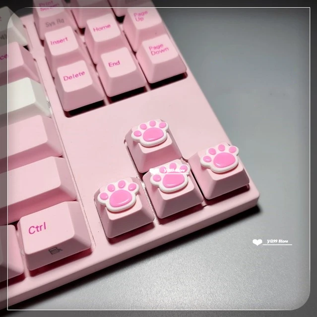 4pcs/set Lovely Cat Claw Key Cap Personality Cat Paw Keycaps for ...
