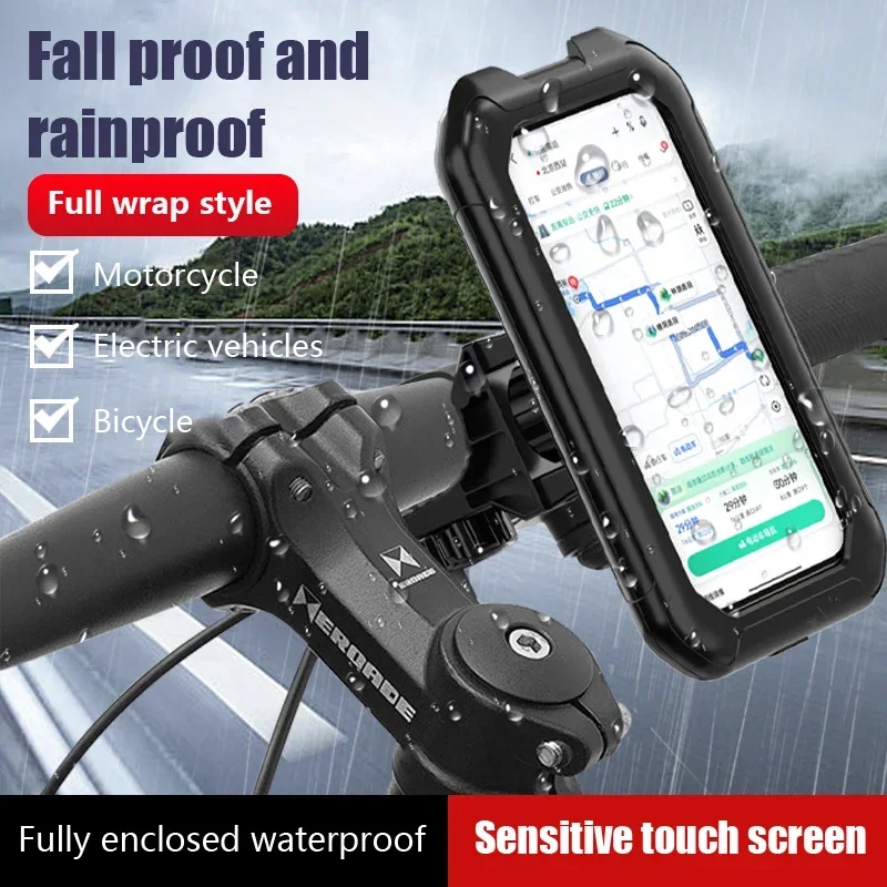 Motorcycle Bicycle Phone Holder Waterproof Rotating Adjustable GPS ...