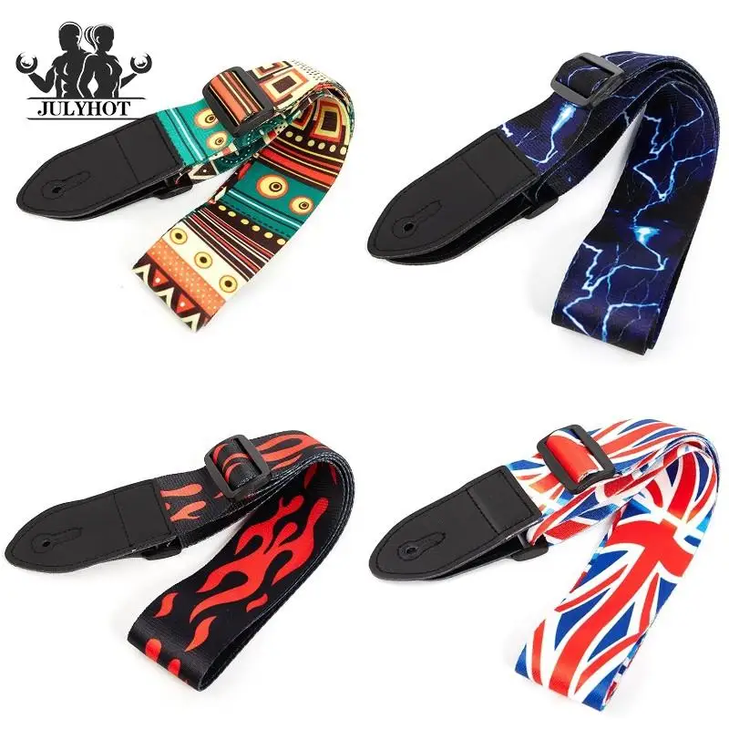 Guitar-Strap-Multi-Color-Guitar-Belts-Adjustable-Colorful-Printing ...