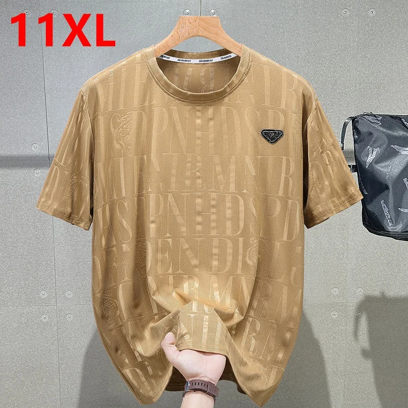 Men-summer-plus-size-short-sleeved-T-shirt-printed-letters-round-neck-trendy-casual-half ...