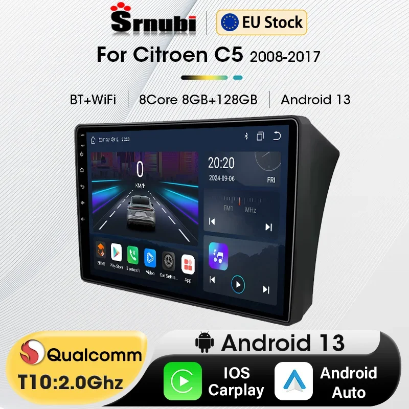 Qualcomm Chip 2Din Wireless CarPlay Auto Android Car Radio for Citroen ...