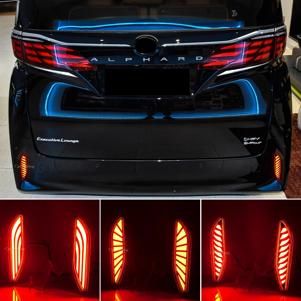 Car LED Rear Reflector Fog Lamp For Toyota Alphard Vellfire 40 Series ...