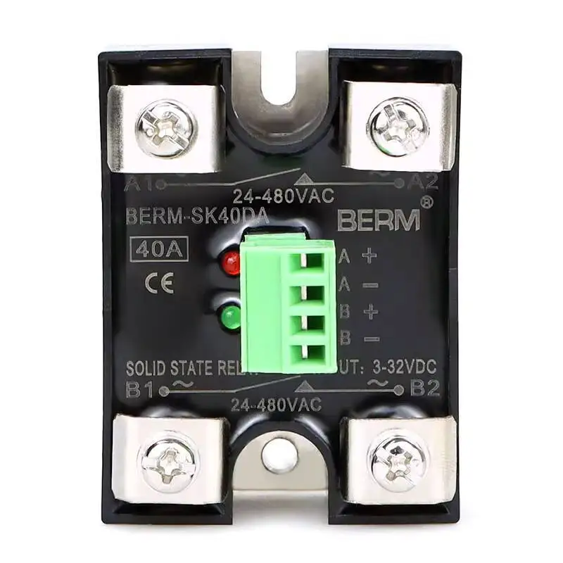 Solid State Relay SSR BERM-SK40DA Channel Dual DC Control AC SK-DA ...