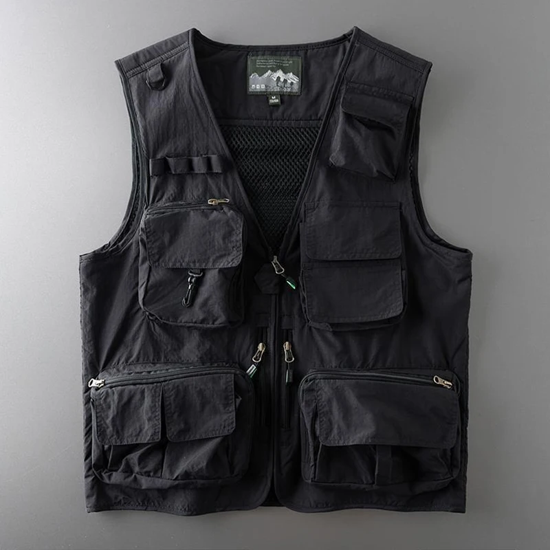 Work-clothes-with-multiple-pockets-V-neck-vest-emergency-volunteer ...