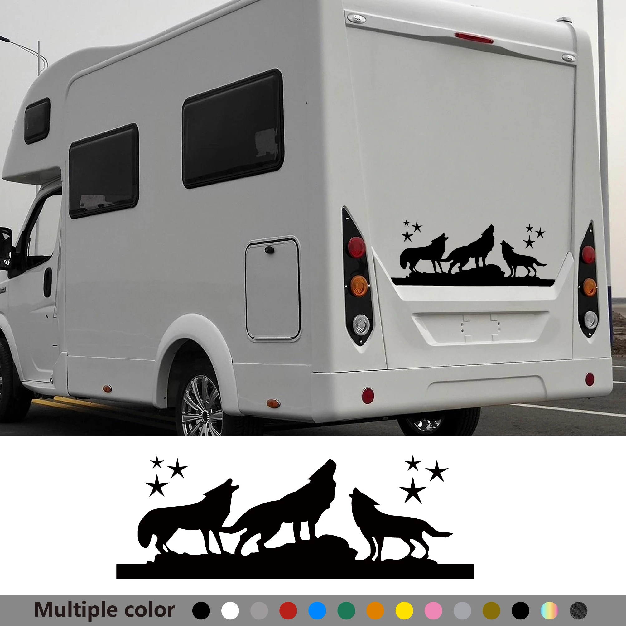 Wolf-Graphic-Car-Sticker-For-Pickup-Truck-Motorhome-Horsebox-Caravan-RV ...