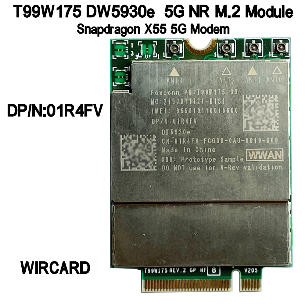 WIRCARD T99W175.33 DW5930e X55 5G Module DP/N 01R4FV for Dell Laptop Latitude 5430 7330 ...