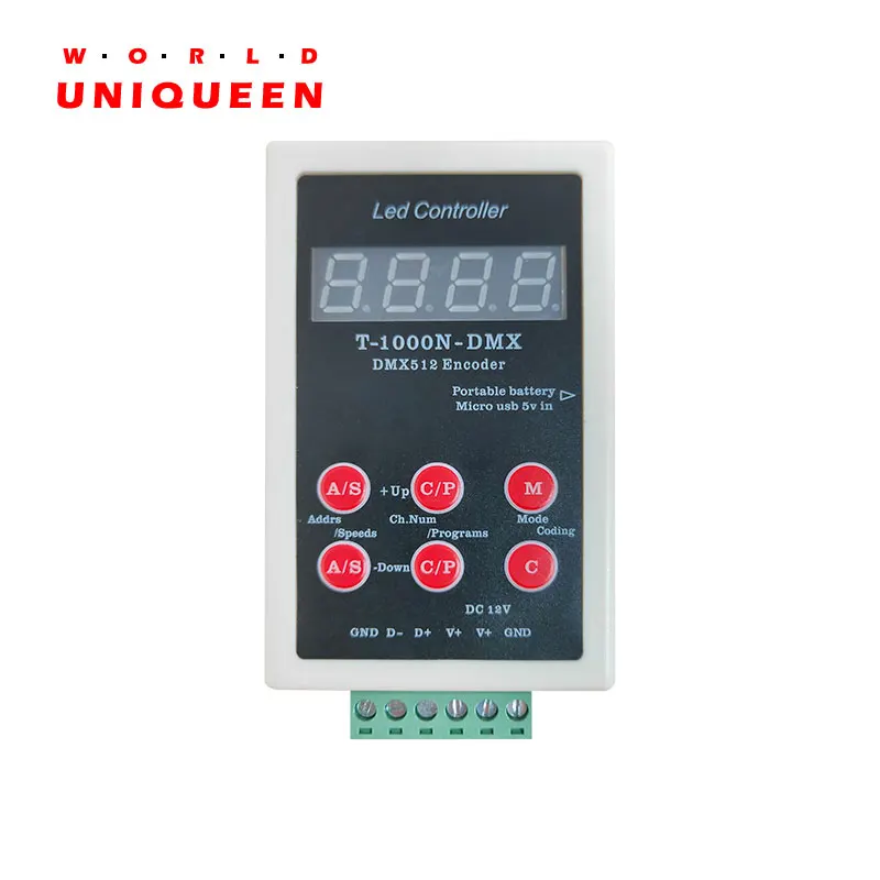 T-1000N-DMX address writer for DMX512 light, compatible UCS512, SM1651x ...