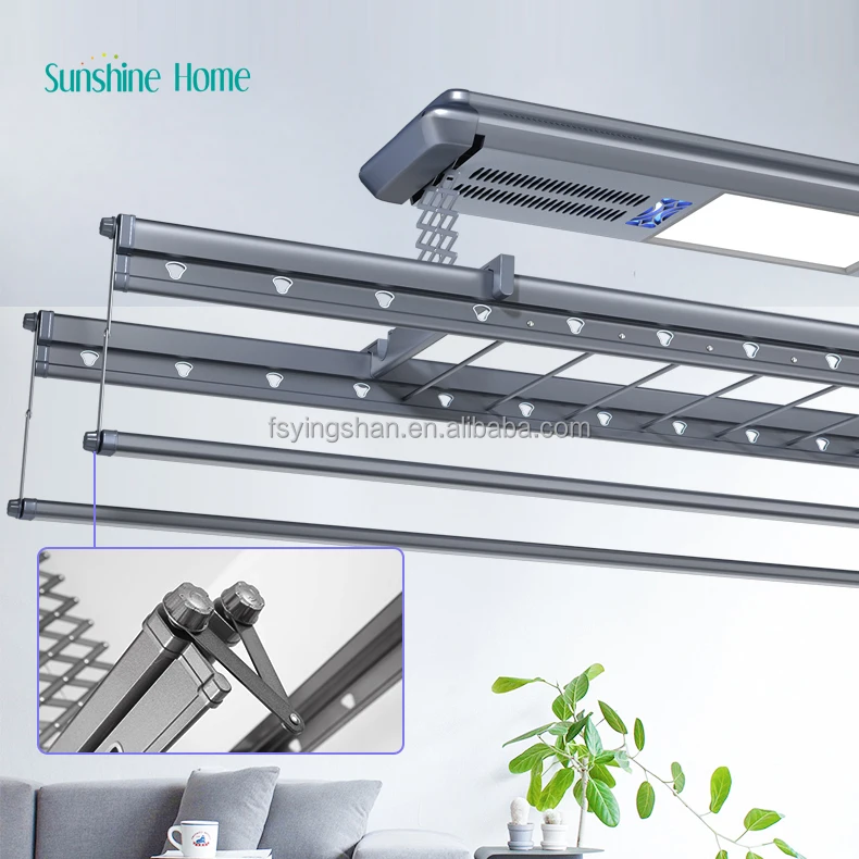 Electric-Ceiling-Mount-Automated-Laundry-Rack-Smart-Houseware-Clothes ...