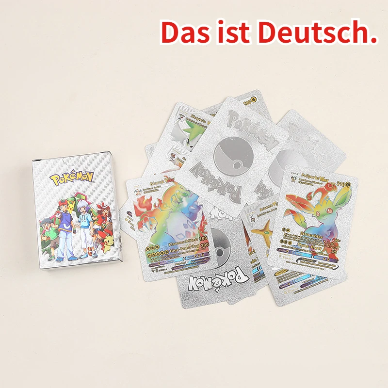 Cartoon Colorful Card VMAX Charizard Pikachu Arceus Gold Black Silver ...