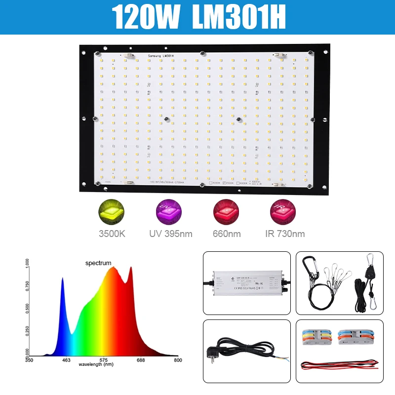 Quantum led board Samsung lm301h 120w full spectrum diy led grow lights ...