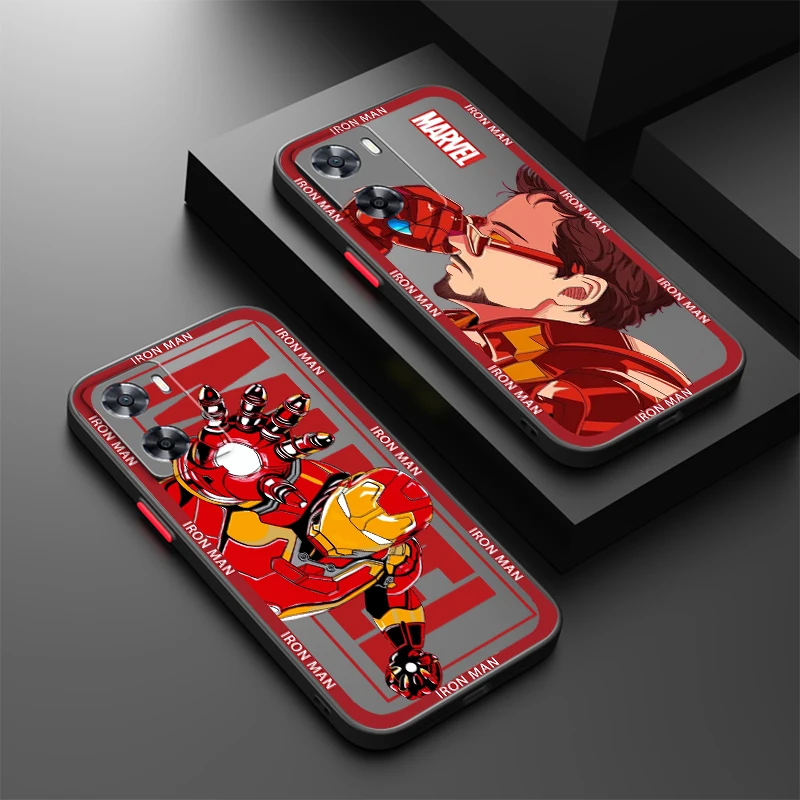 Marvel-Spider-Man-Iron-Man-Frosted-Translucent-For-OPPO-X5-X3-A54S-A5 ...