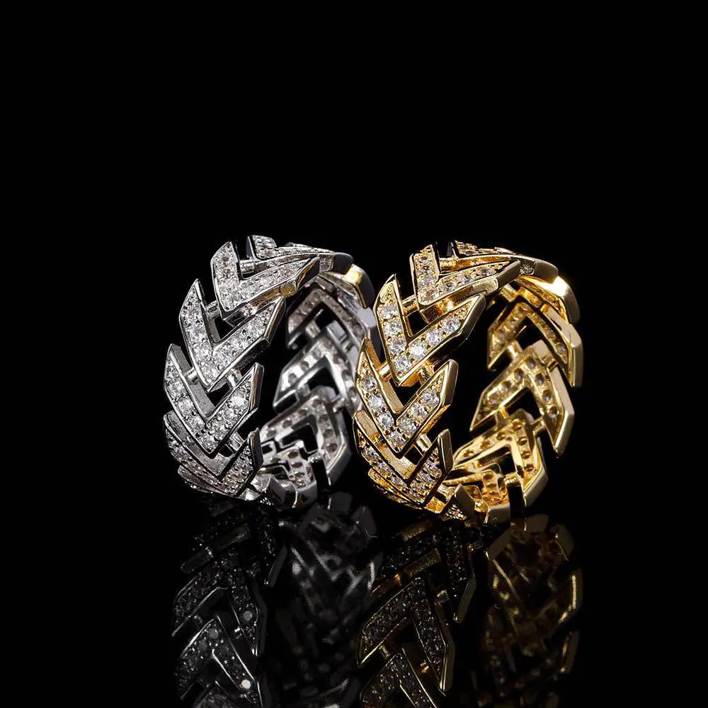 New-Style-Hip-Hop-Rapper-Rock-Iced-Out-Jewelry-Retro-Arrow-Copper ...