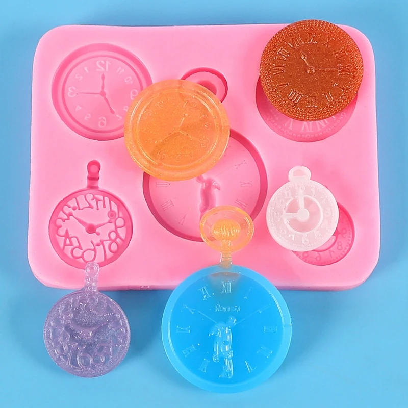 Pocket Watch Clock Molds 3D Fondant Chocolate Mould Cake Topper ...