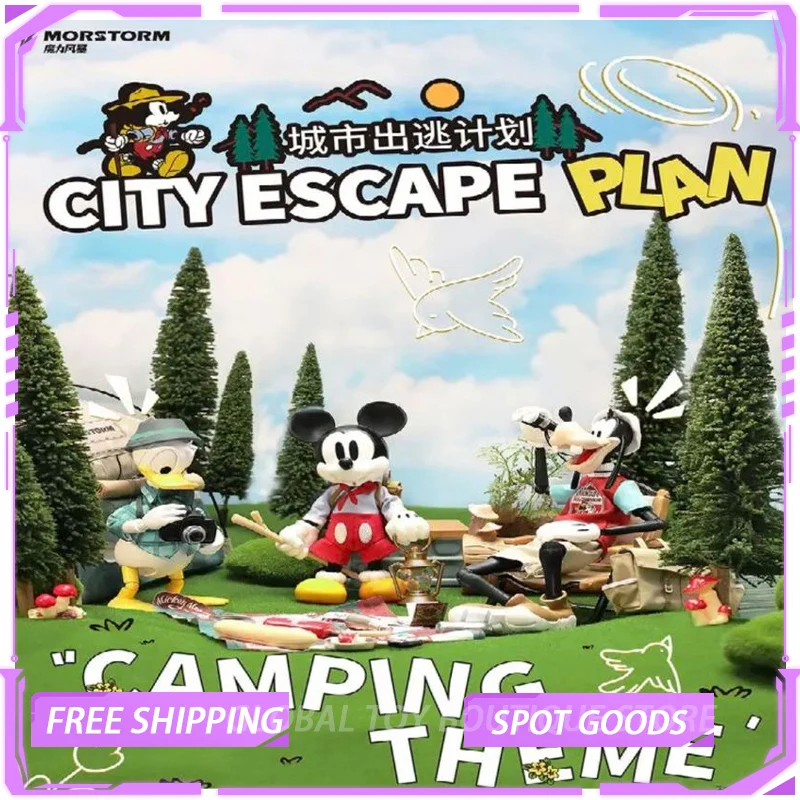 Disney-City-Escape-Plan-Camping-Figure-Donald-Duck-Goofy-Mickey-Model ...