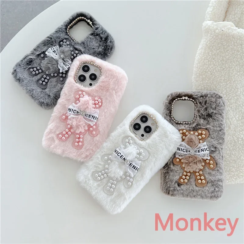 Pearl-Plush-Diamond-Bear-Case-For-Xiaomi-Redmi-Note-12-Pro-Plus-13-pro ...