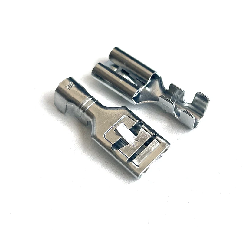 20-PCS-9-5mm-Brass-Tin-Crimp-Terminal-Cable-Locking-Female-Spade ...