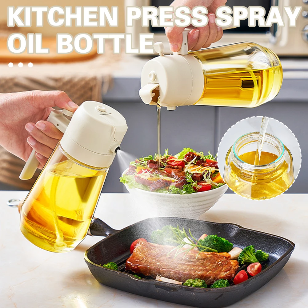 2-in-1-Oil-Sprayer-450ml-Glass-Leak-Proof-Olive-Oil-Dispenser-for ...
