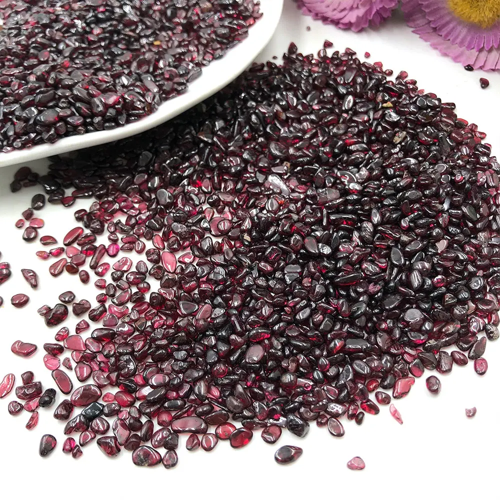 100g/Pack Natural Stone Red Garnet Crystal Stones Degaussing Chip ...