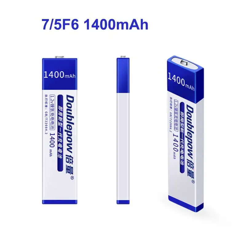 1.2V 1400mAh Rechargeable Battery Prismatic 7/5 F6 NIMH Chewing Gum ...