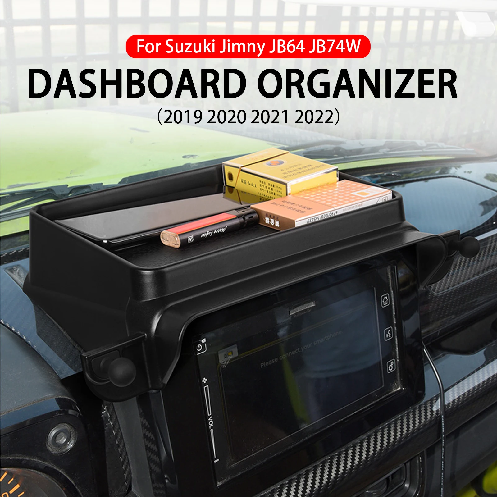 For-Suzuki-Jimny-JB64-JB74W-2019-2020-2023-Central-Dashboard-Storage-Box-Tray-Pallet-Phone ...