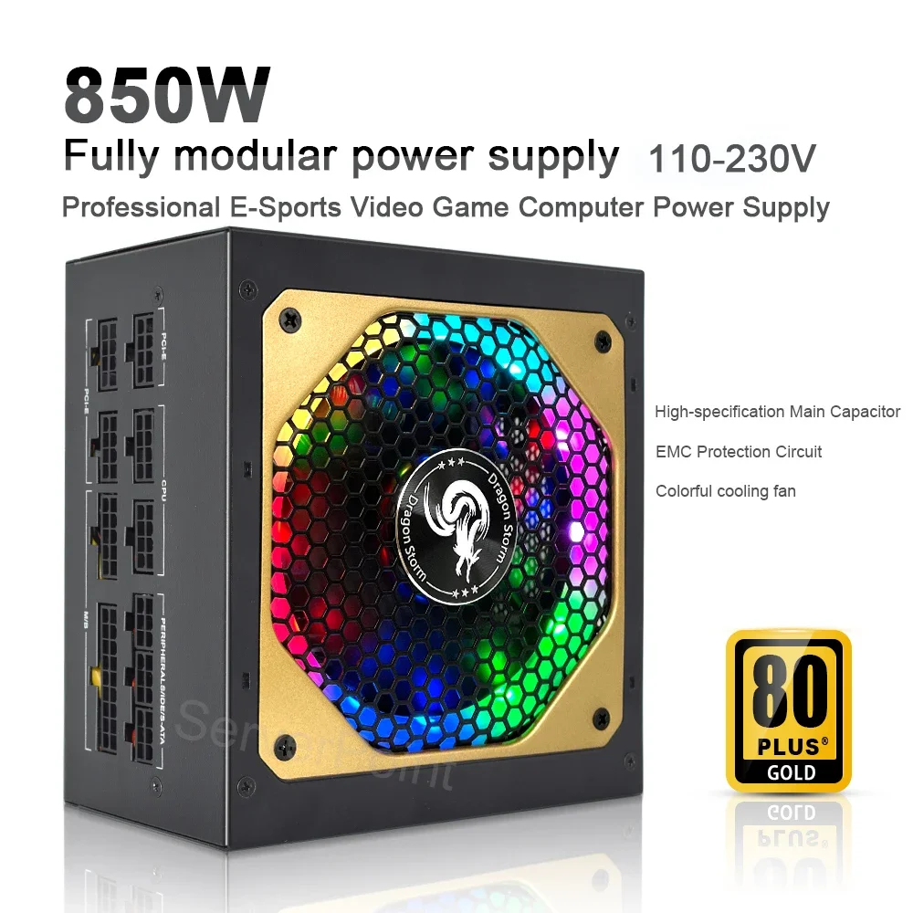 PC-Power-Supply-20-4Pin-12V-ATX-850W-Professional-E-Sports-Video-Game ...