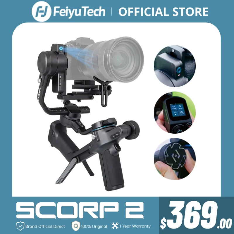 FeiyuTech-SCORP-2-Official-Camera-Gimbal-Stabilizer-Built-in-AI-Tracker ...