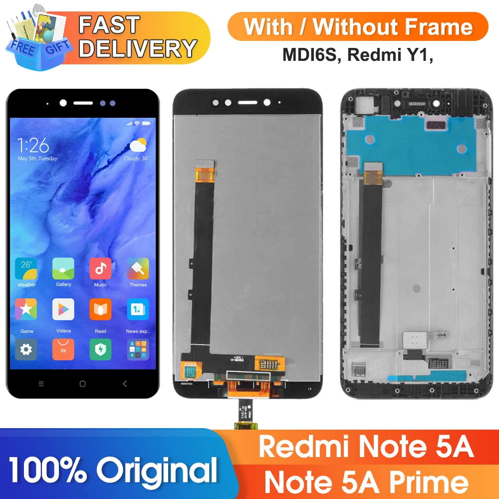 5.5" Display Screen for Xiaomi Redmi Note 5A LCD Display Touch Screen ...