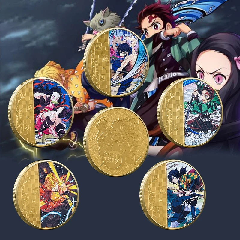 Bandai-Demon-Slayer-Commemorative-Coin-Tanjiro-Nezuko-Color-Drawing ...