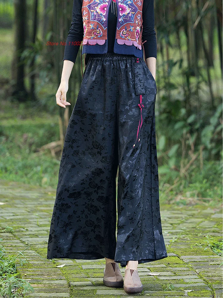 2024-chinese-vintage-satin-jacquard-bloomers-trousers-women-national ...
