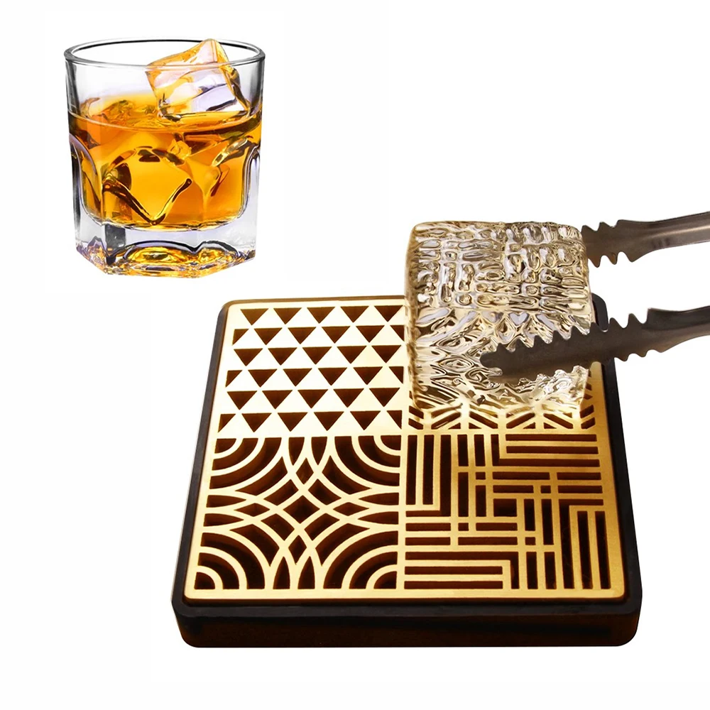 Ice-Cube-Design-Plate-Food-Grade-Brass-Ice-Stamp-Mold-Ice-Printing-Bar ...